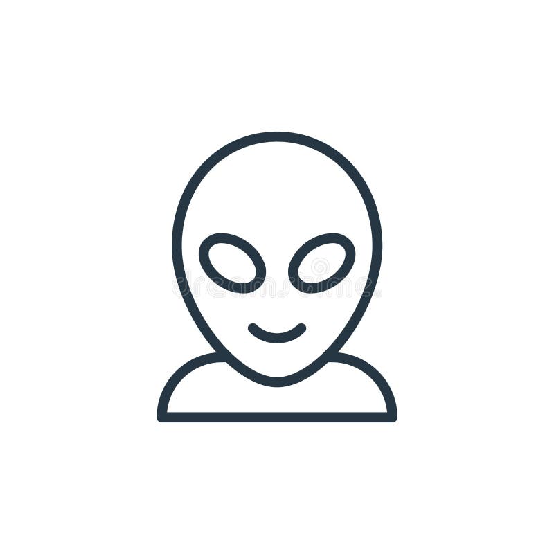 Alien Icon Vector from Universe Concept. Thin Line Illustration of ...