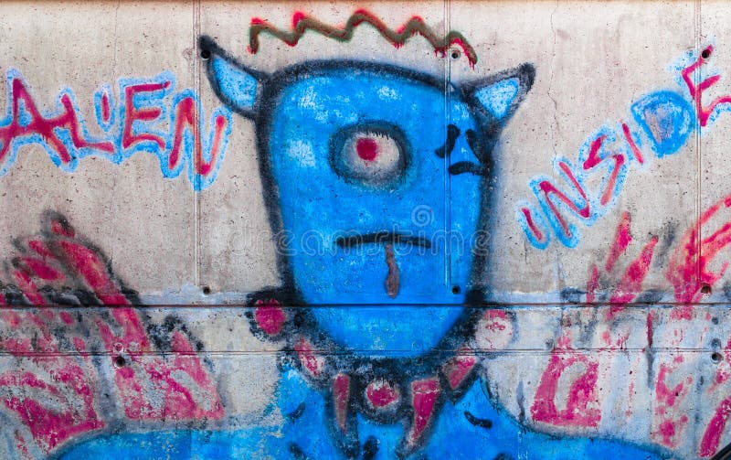 Alien Graffiti Stock Illustrations – 233 Alien Graffiti Stock ...