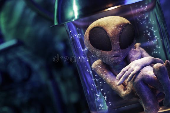 Alien inside a test tube stock photo. Image of biology - 35422506