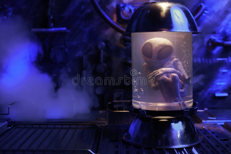 Alien inside a test tube stock photo. Image of artificial - 35422652