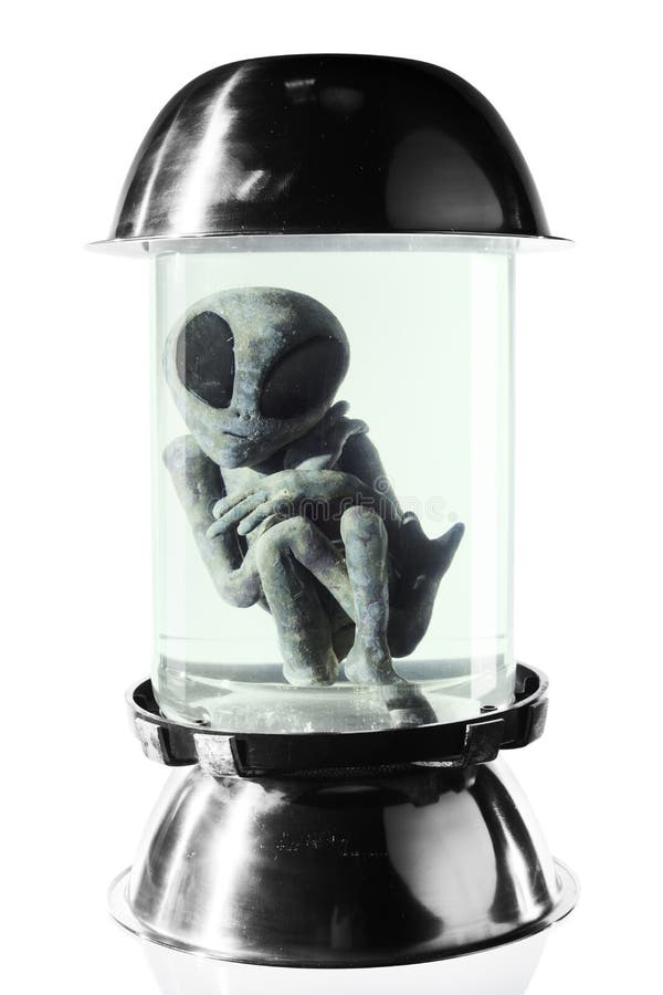 Alien inside a test tube stock photo. Image of artificial - 35422652