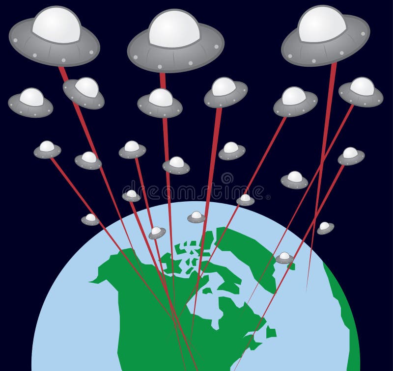 Alien Invasion Shooting stock vector. Illustration of america - 32116970