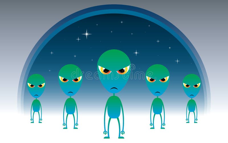 Alien invasion stock vector. Illustration of vector, extraterrestrial ...