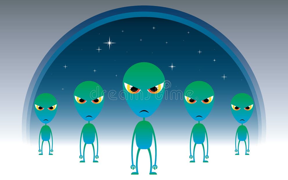 Alien invasion stock vector. Illustration of vector, extraterrestrial ...