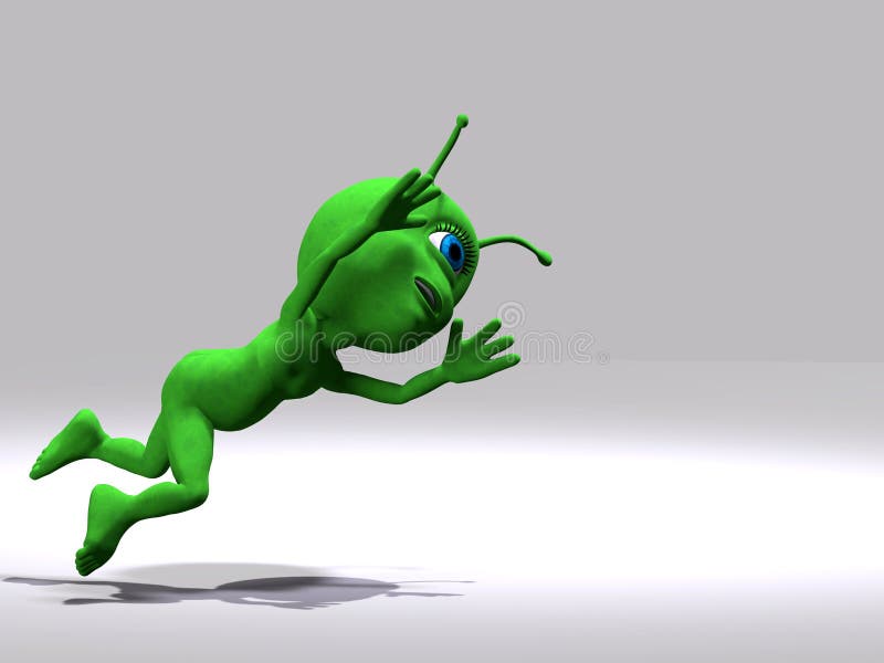 Alien - jump stock illustration. Illustration of colorful - 35996130