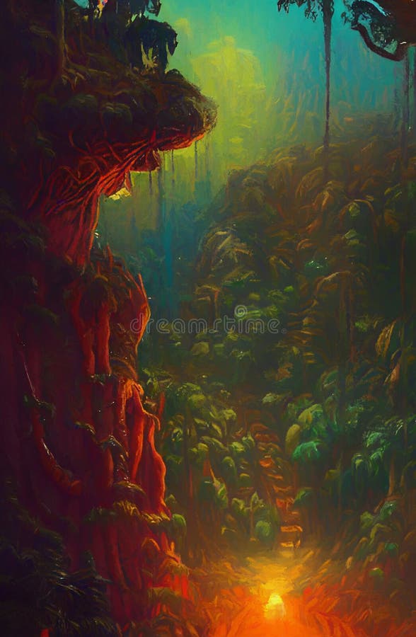 Alien Jungle Painting Stock Illustrations – 64 Alien Jungle Painting ...