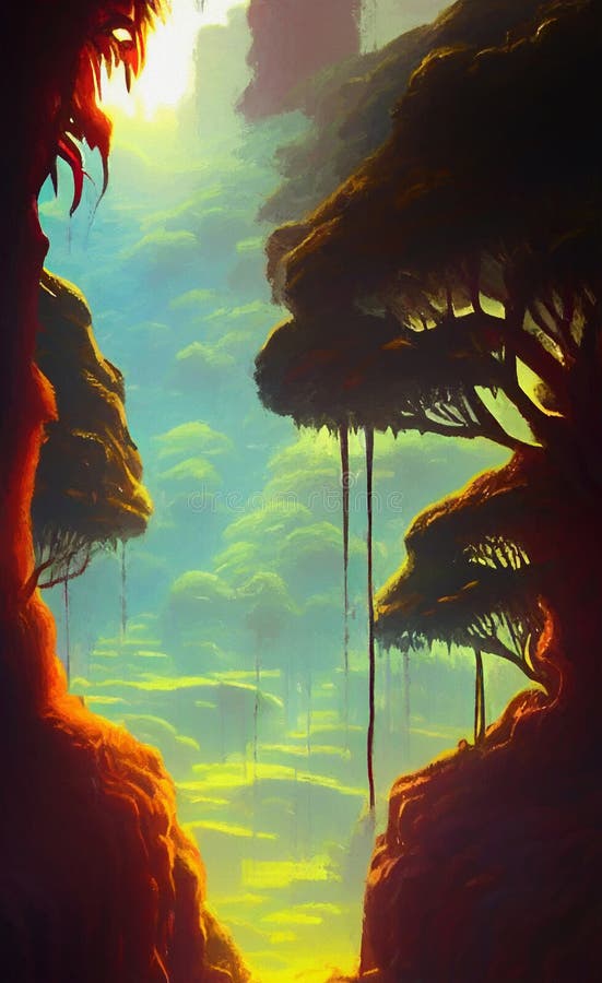 Alien Jungle Painting Stock Illustrations – 64 Alien Jungle Painting ...