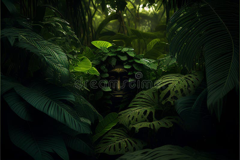Alien in the Jungle. 3d Illustration. 3d Rendering Stock Photo - Image ...