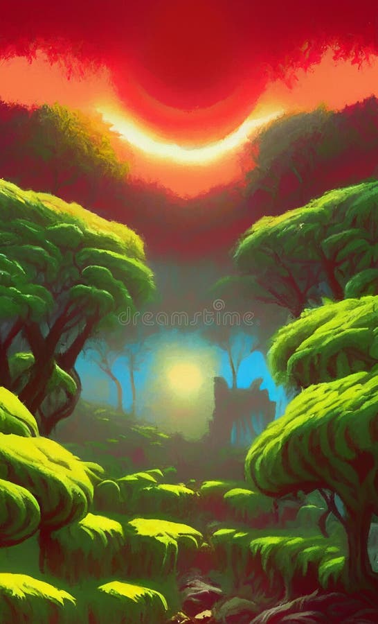 Alien Jungle Painting Stock Illustrations – 64 Alien Jungle Painting ...