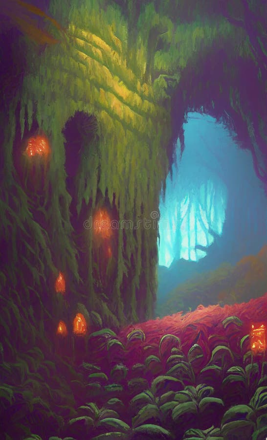 Alien Jungle Painting Stock Illustrations – 64 Alien Jungle Painting ...