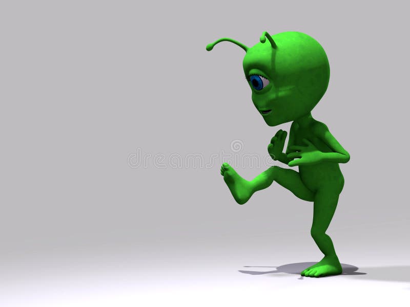 Alien - kick stock illustration. Illustration of alien - 35996101