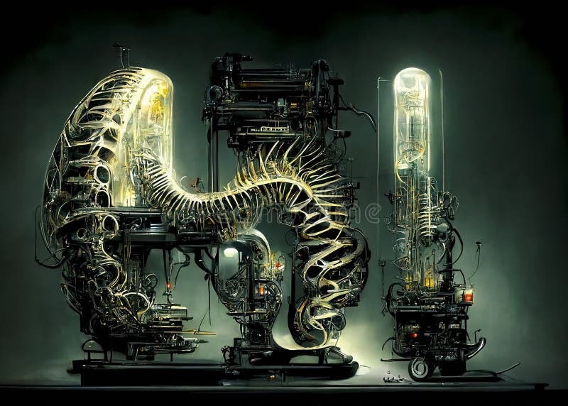 Alien Lab. Sci-Fi Concept Design Stock Illustration - Illustration of ...