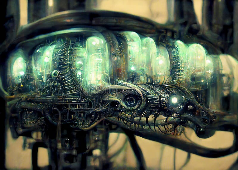 Alien Lab. Sci-Fi Concept Design Stock Illustration - Illustration of ...