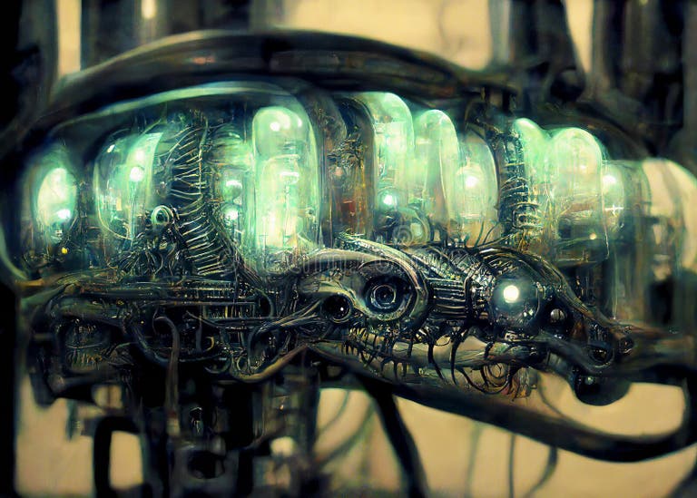 Alien Lab. Sci-Fi Concept Design Stock Illustration - Illustration of ...