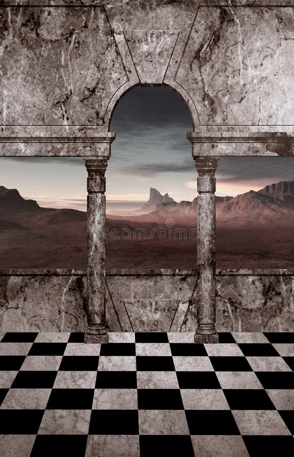 Alien Landscape Balcony stock illustration. Illustration of science ...