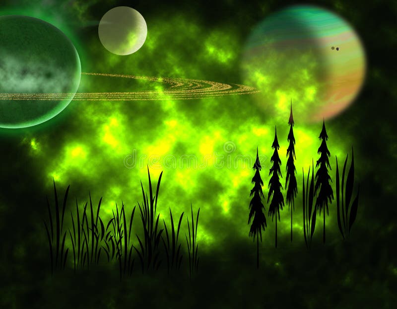Alien Landscape stock illustration. Illustration of alien - 69244668