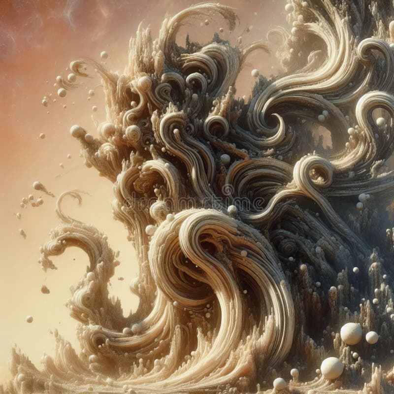 Alien Landscape with Strange and Wondrous Creatures Spark the Im Stock ...