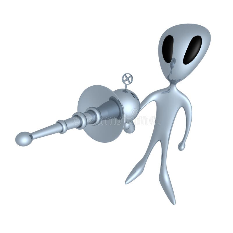 Alien With Gun Clipart