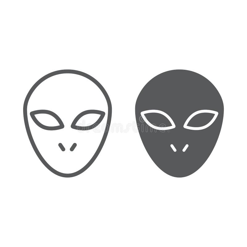 Alien Line Icon. Extraterrestrial Vector Illustration Isolated On White ...