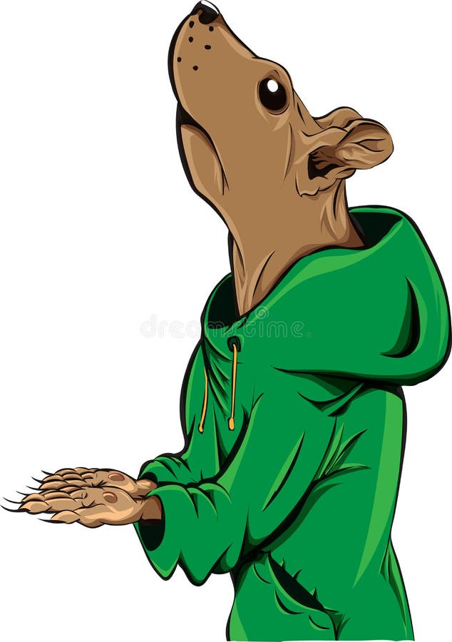 Beggar Mouse Standing and Holding His Bag with the Sad Face Stock ...