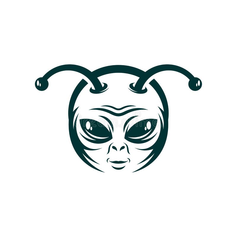 Alien Logo Design Vector Illustration, Alien Design Template Stock ...