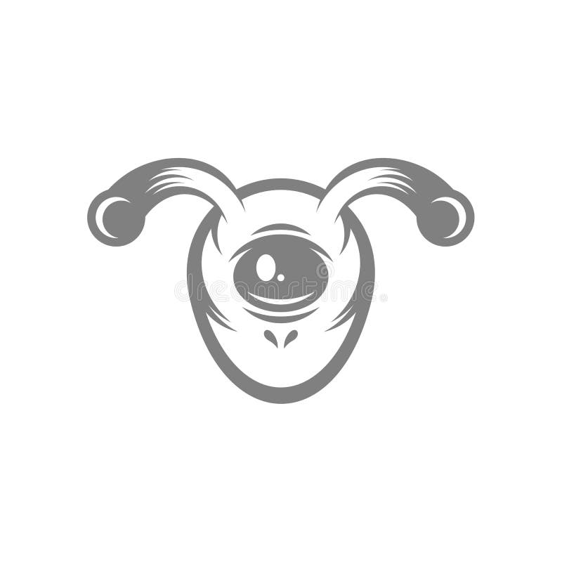 Alien Logo Design Vector Illustration, Alien Design Template Stock ...