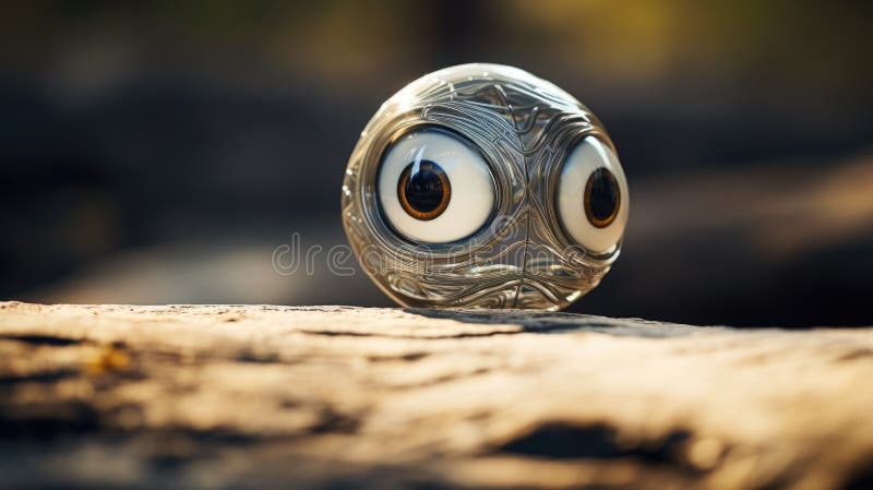 An Alien Looking Object Sitting on Top of a Log, AI. Pareidolia Stock ...