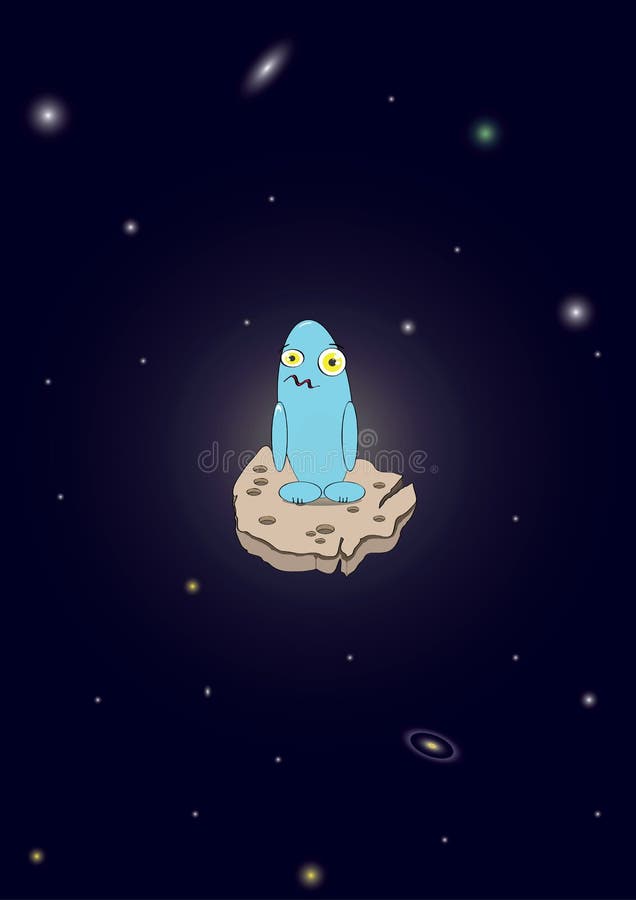 Alien Lost in Space Sad Monster Stock Vector - Illustration of time ...