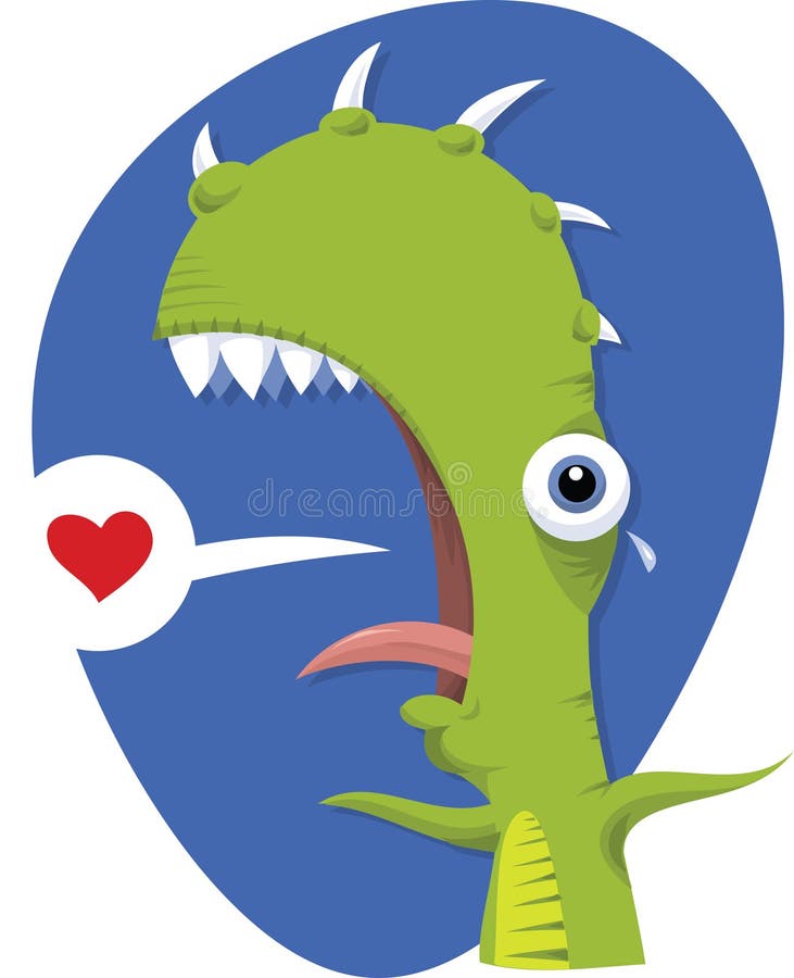 Alien in Love stock illustration. Illustration of extraterrestrial ...