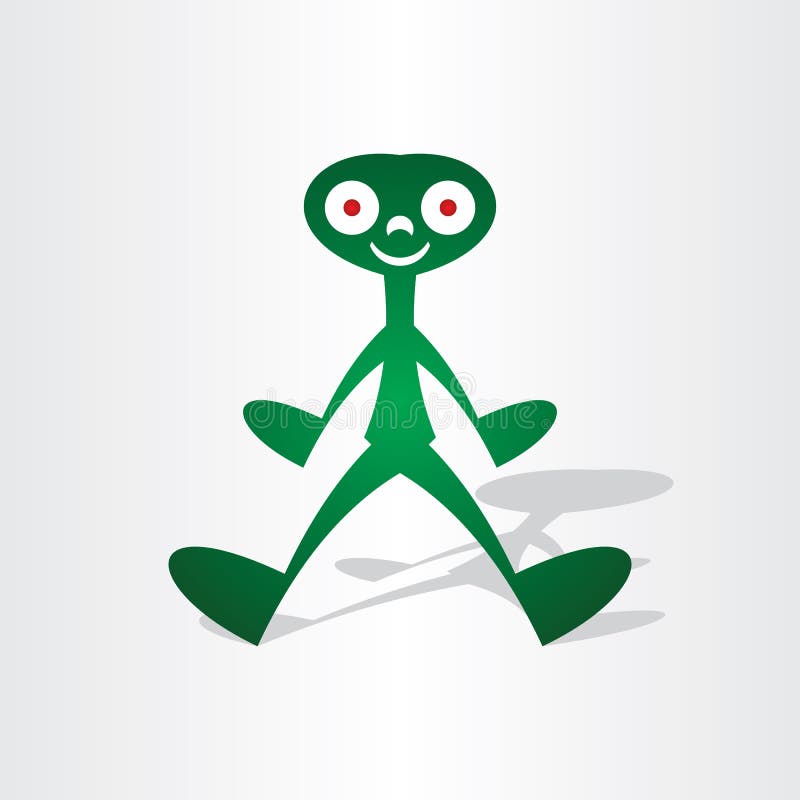 Alien man from mars stock vector. Illustration of green - 42613607