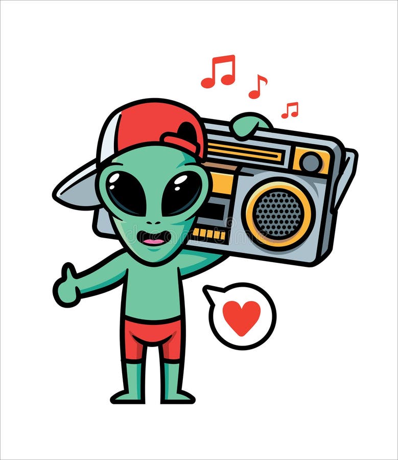 Alien Mascot Character Design Stock Vector - Illustration of character ...