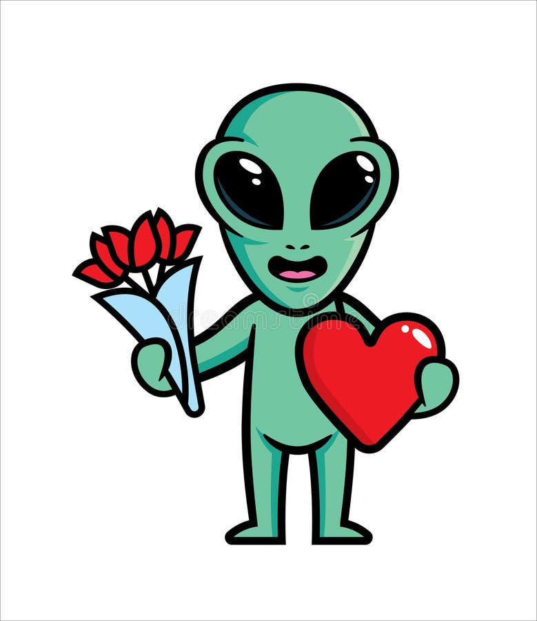 Alien Mascot Character Design Stock Vector - Illustration of romance ...