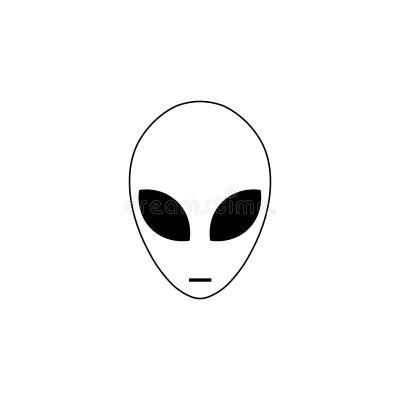 Alien Mask Black Sign Icon. Vector Illustration Eps 10 Stock ...