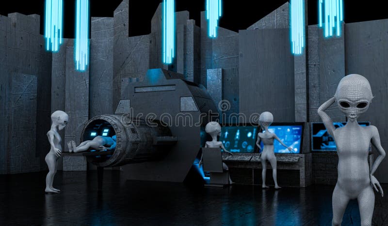 Alien medical center stock illustration. Illustration of structure ...