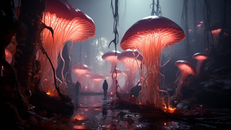 Alien Microbiological Organism Stock Photo - Image of biology ...