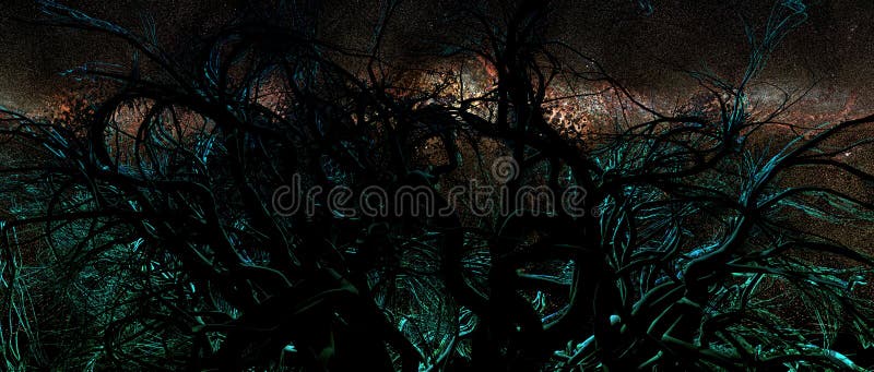 Alien View of the Milky Way Stock Illustration - Illustration of sway ...