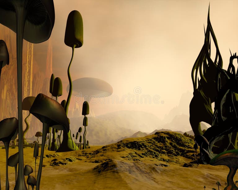 Misty Alien Landscape Stock Illustrations – 912 Misty Alien Landscape ...