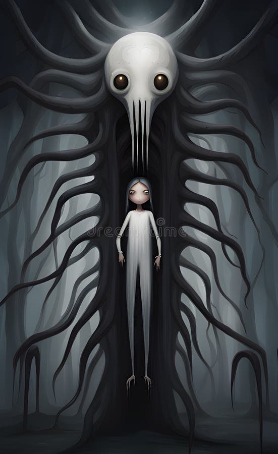 Alien and Monster with Big Eyes, Ai Generated Stock Illustration ...