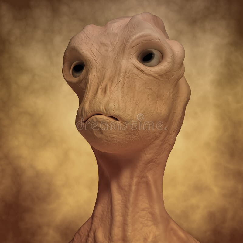 Alien monster portrait stock illustration. Illustration of mysterious ...