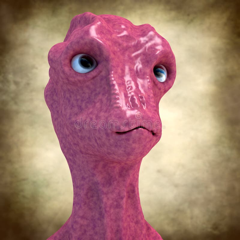 Alien monster portrait stock illustration. Illustration of humanoid ...