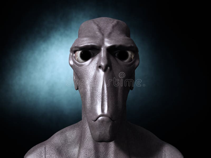 Alien monster portrait stock image. Image of abduction - 63225503