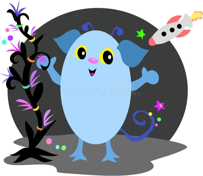 Alien Mouse stock vector. Illustration of stars, whimsical - 11251245