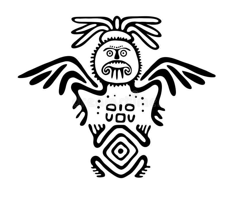 Alien in Native Style, Vector Illustration Stock Vector - Illustration ...