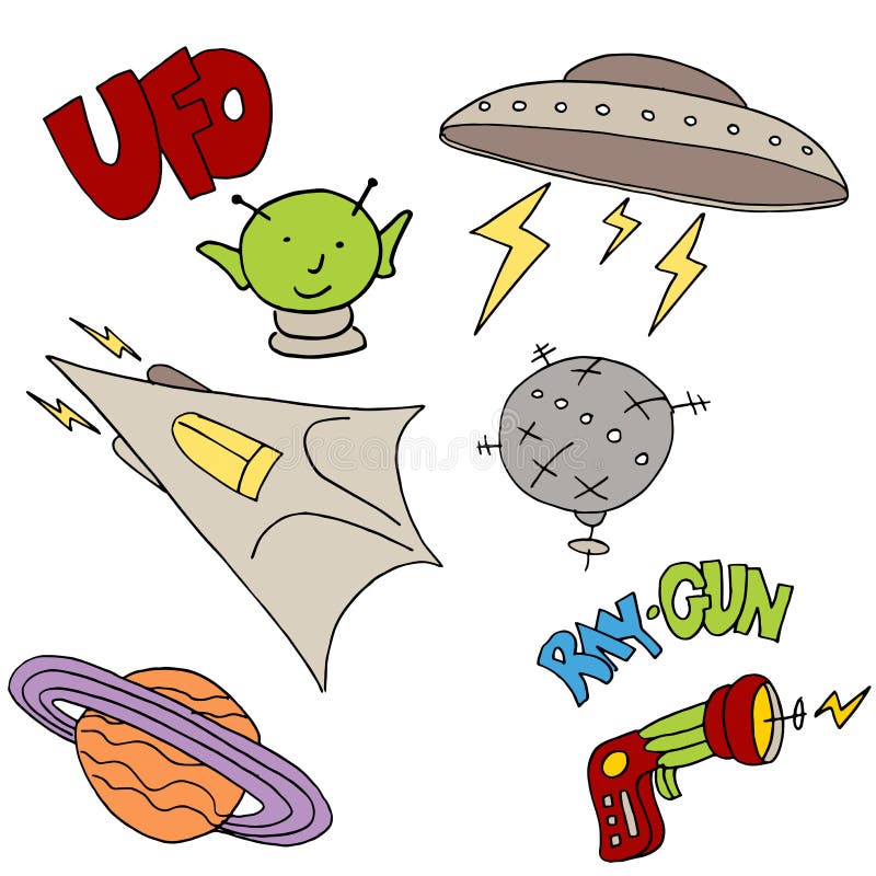 Alien Objects stock vector. Illustration of item, text - 39817551