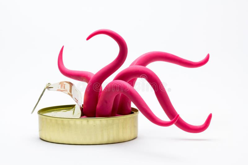 Alien Octopus in Canned Food Stock Image - Image of open, food: 118404585