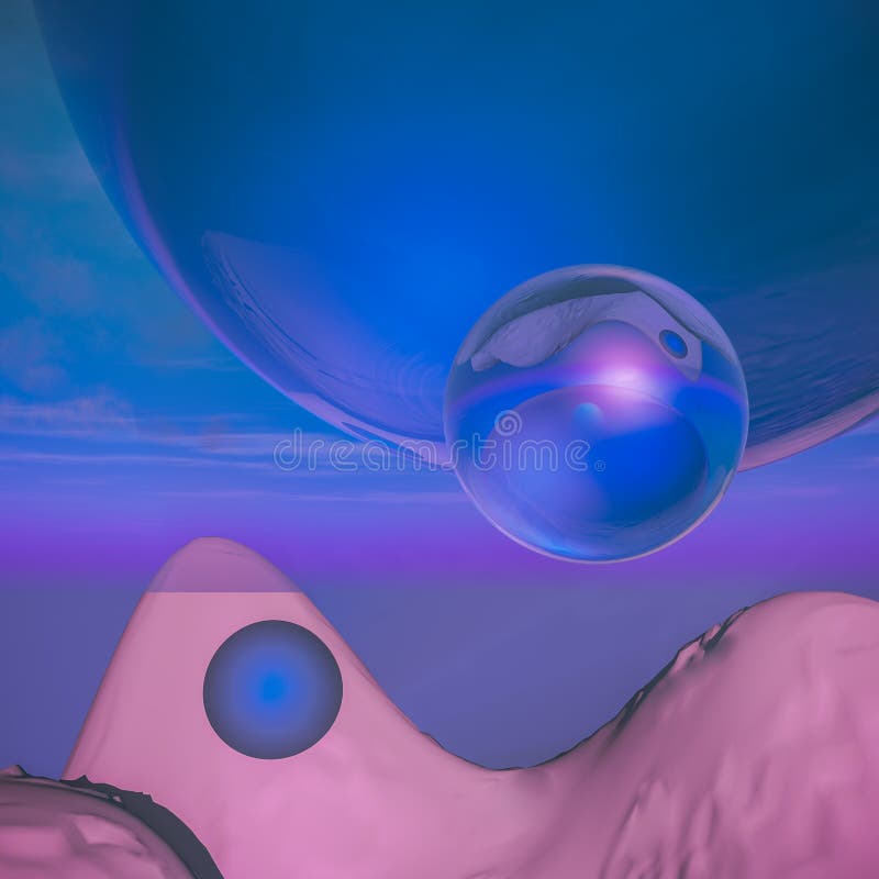 Alien Orbs Planet stock illustration. Illustration of celestial - 177976156