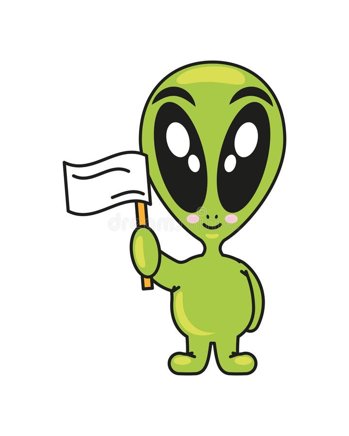 Alien with peace flag stock vector. Illustration of galaxy - 317610163