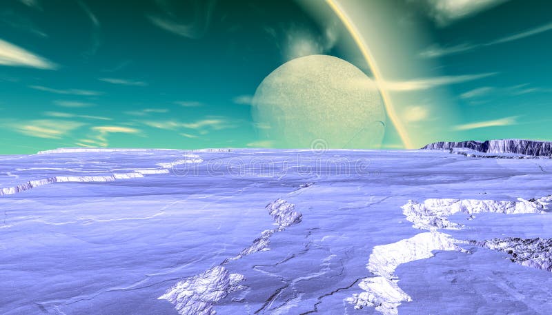 Alien Planet. Desert. 3D Rendering Stock Illustration - Illustration of ...