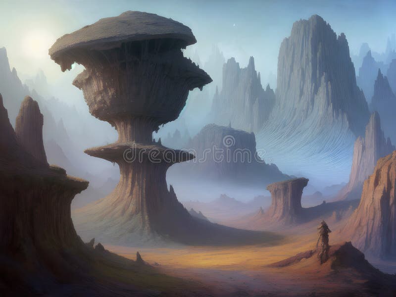 Alien Planet, Generative AI Illustration Stock Illustration ...