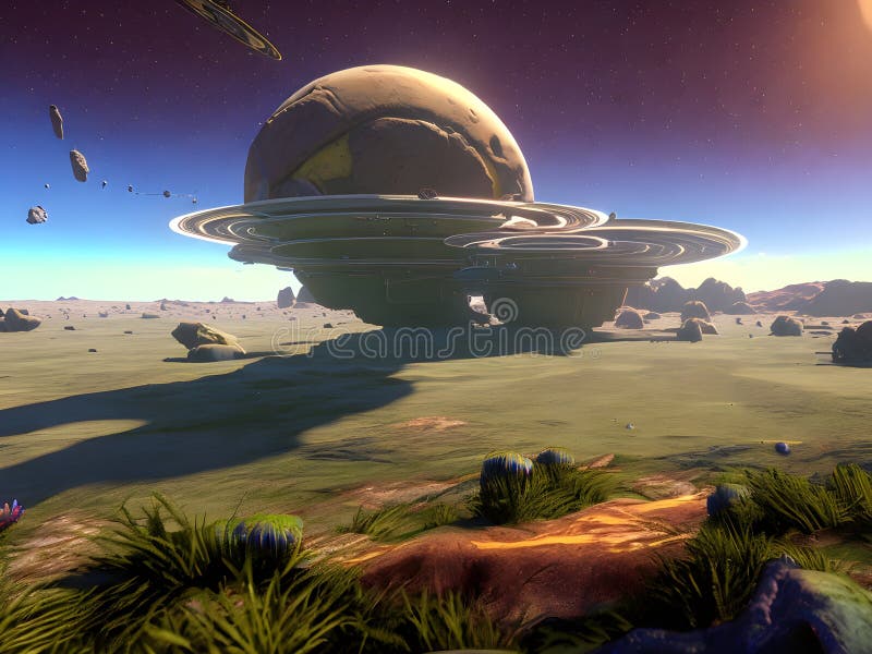 Alien Planet, Generative AI Illustration Stock Illustration ...